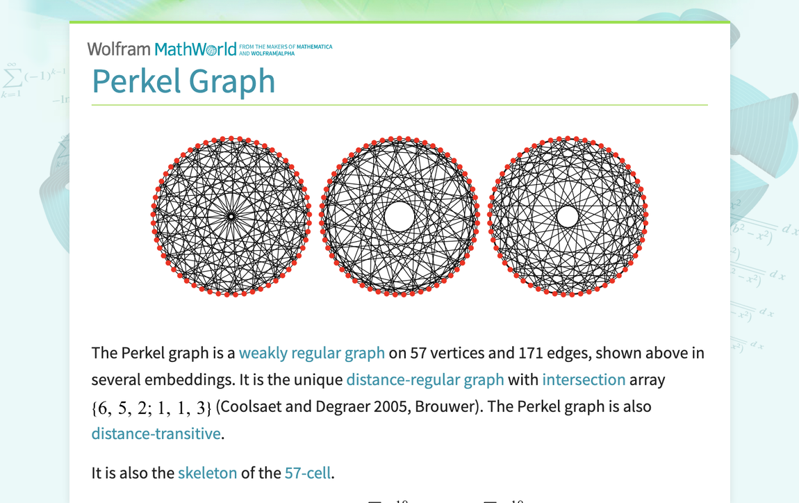 Perkel Graph -- from Wolfram MathWorld