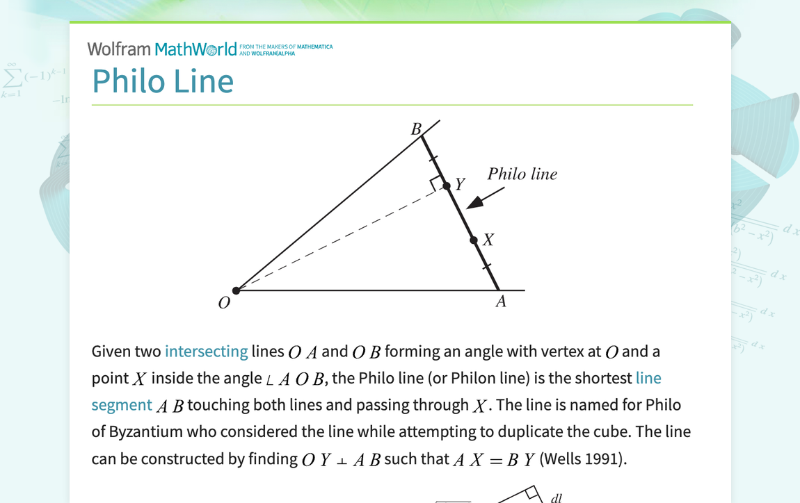 Philo Line -- from Wolfram MathWorld