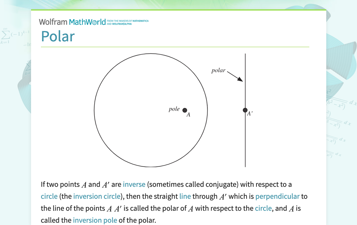Polar -- from Wolfram MathWorld