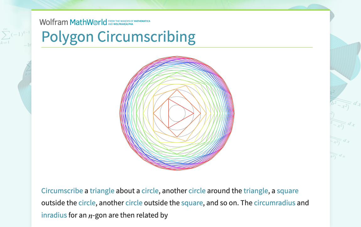 Polygon Circumscribing -- from Wolfram MathWorld