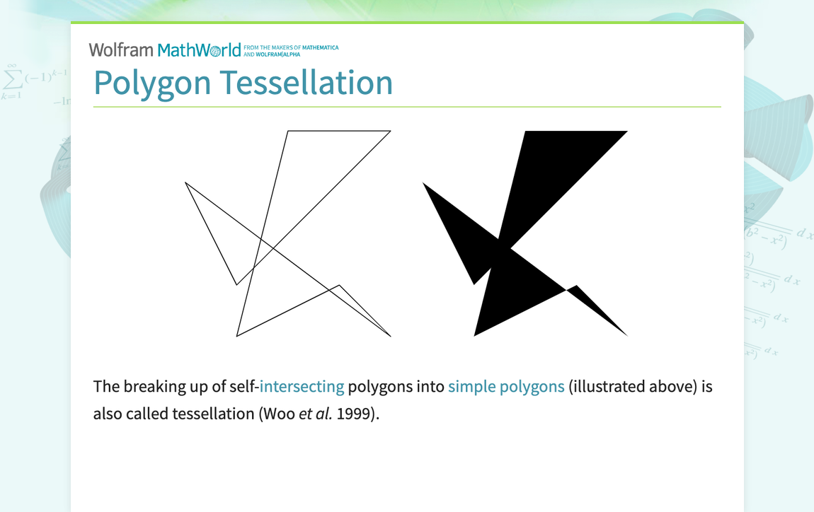 Polygon Tessellation -- from Wolfram MathWorld