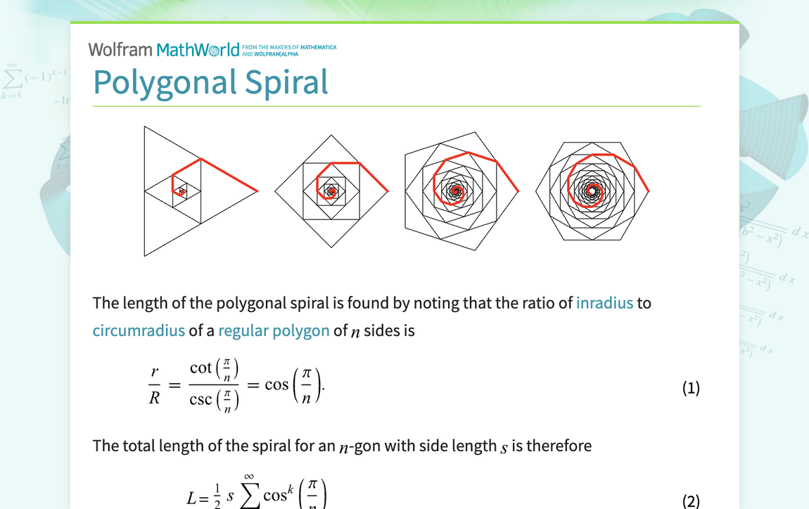 Polygonal Spiral -- from Wolfram MathWorld