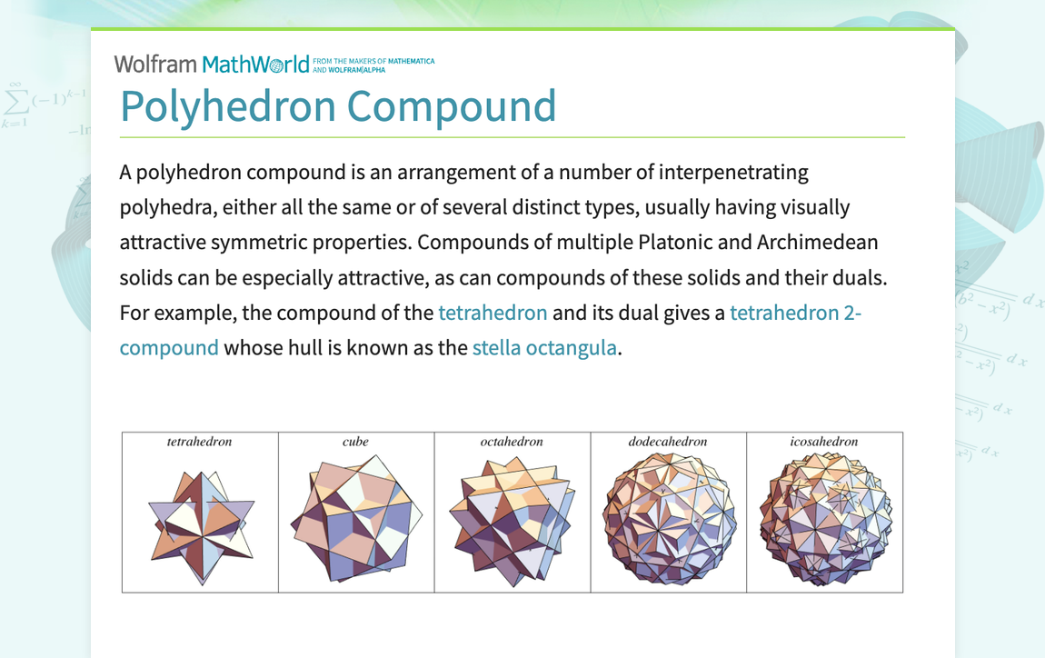 Polyhedron Compound -- from Wolfram MathWorld