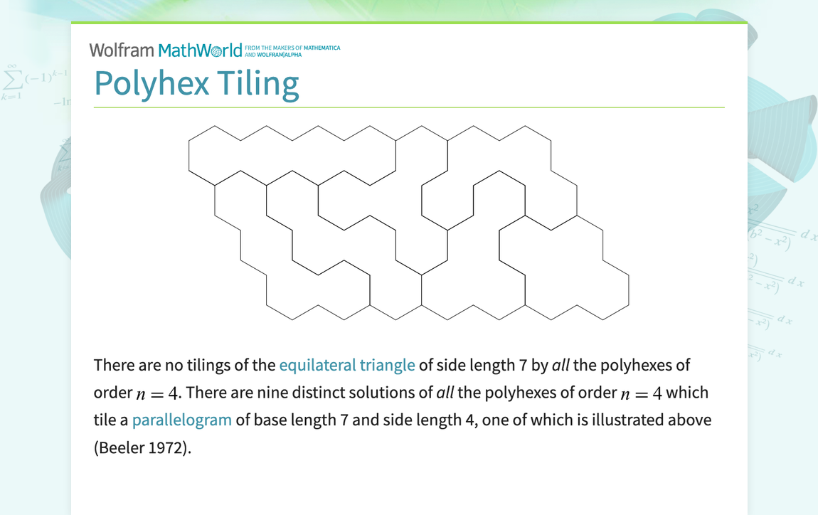 Polyhex Tiling -- from Wolfram MathWorld