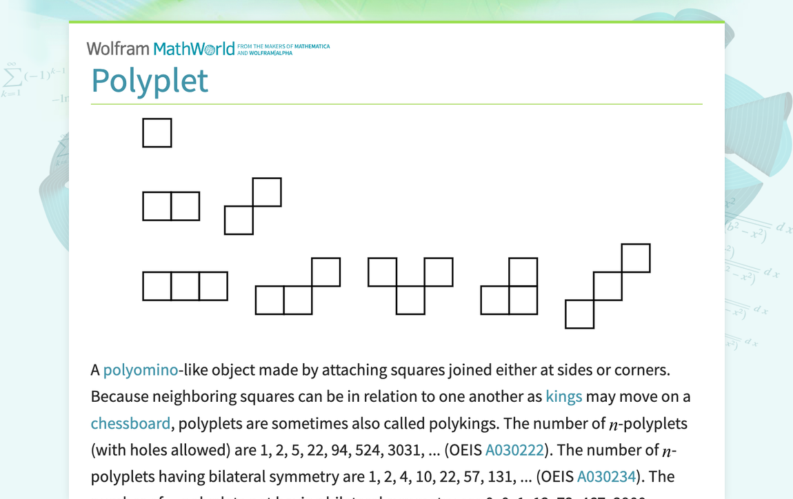 Polyplet -- from Wolfram MathWorld