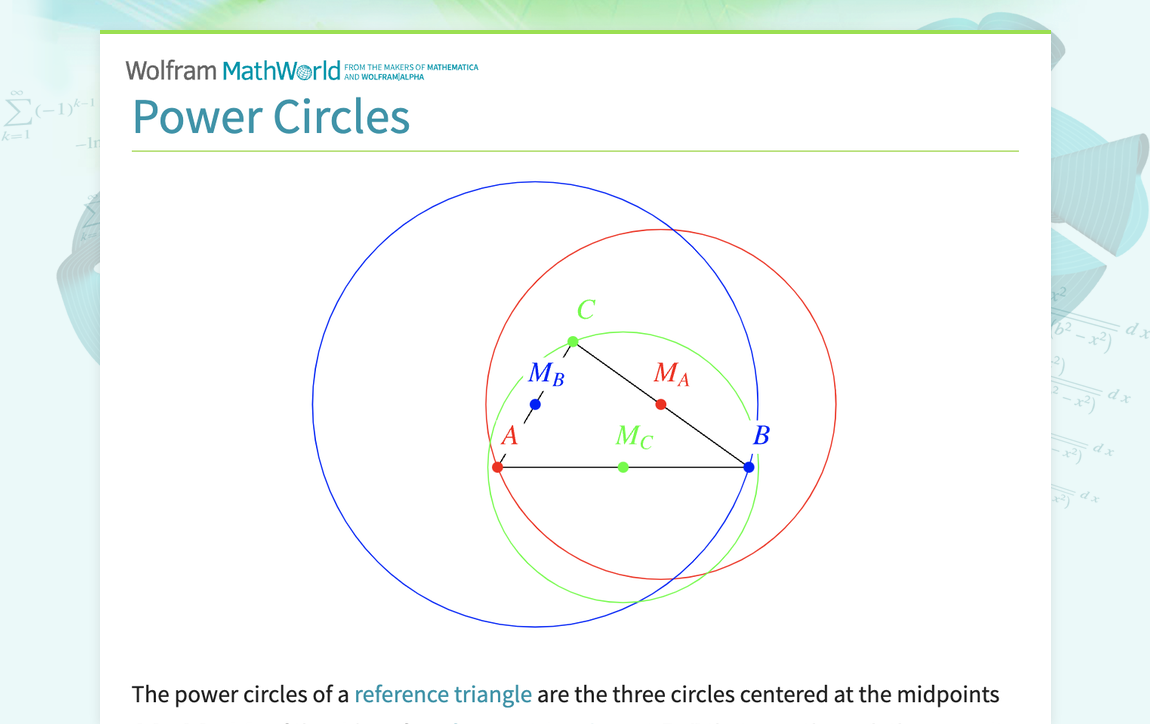 Power Circles -- from Wolfram MathWorld