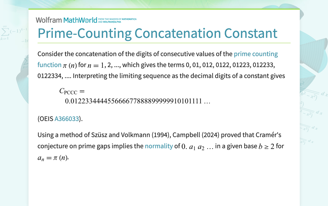 Prime-Counting Concatenation Constant -- from Wolfram MathWorld