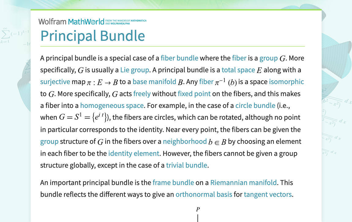 Principal Bundle -- from Wolfram MathWorld