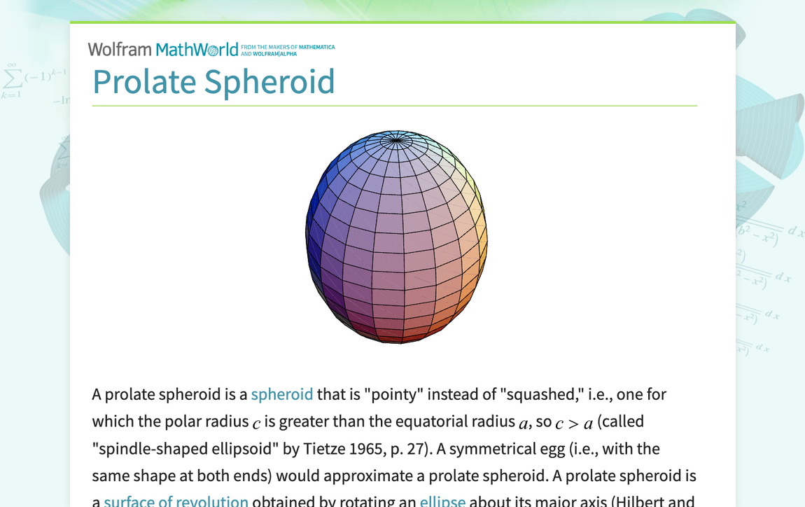 Prolate Spheroid -- from Wolfram MathWorld