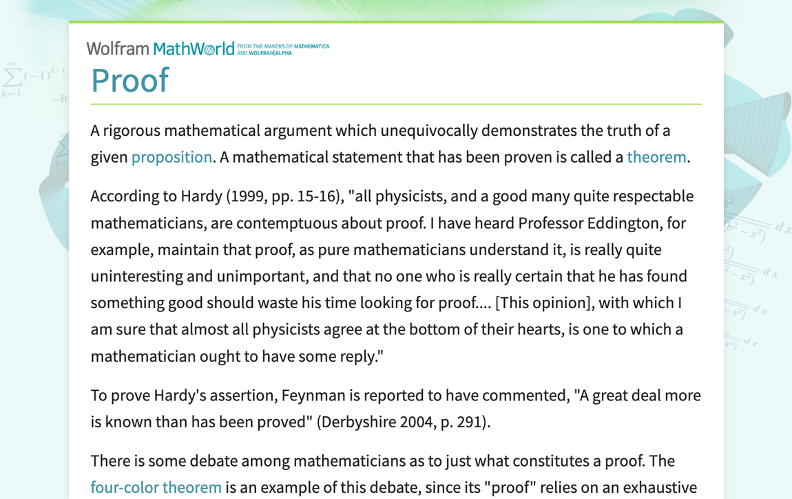 Proof -- from Wolfram MathWorld