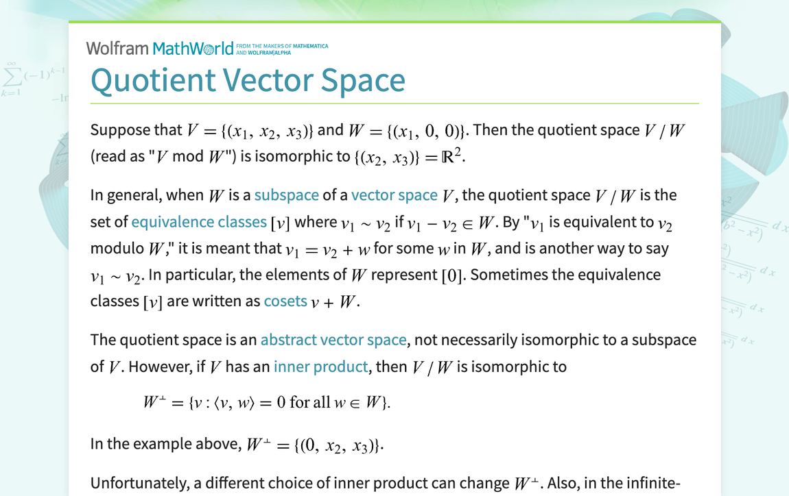 Vector Space Definition And Examples