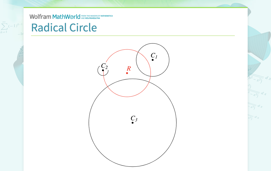 Radical Circle -- from Wolfram MathWorld