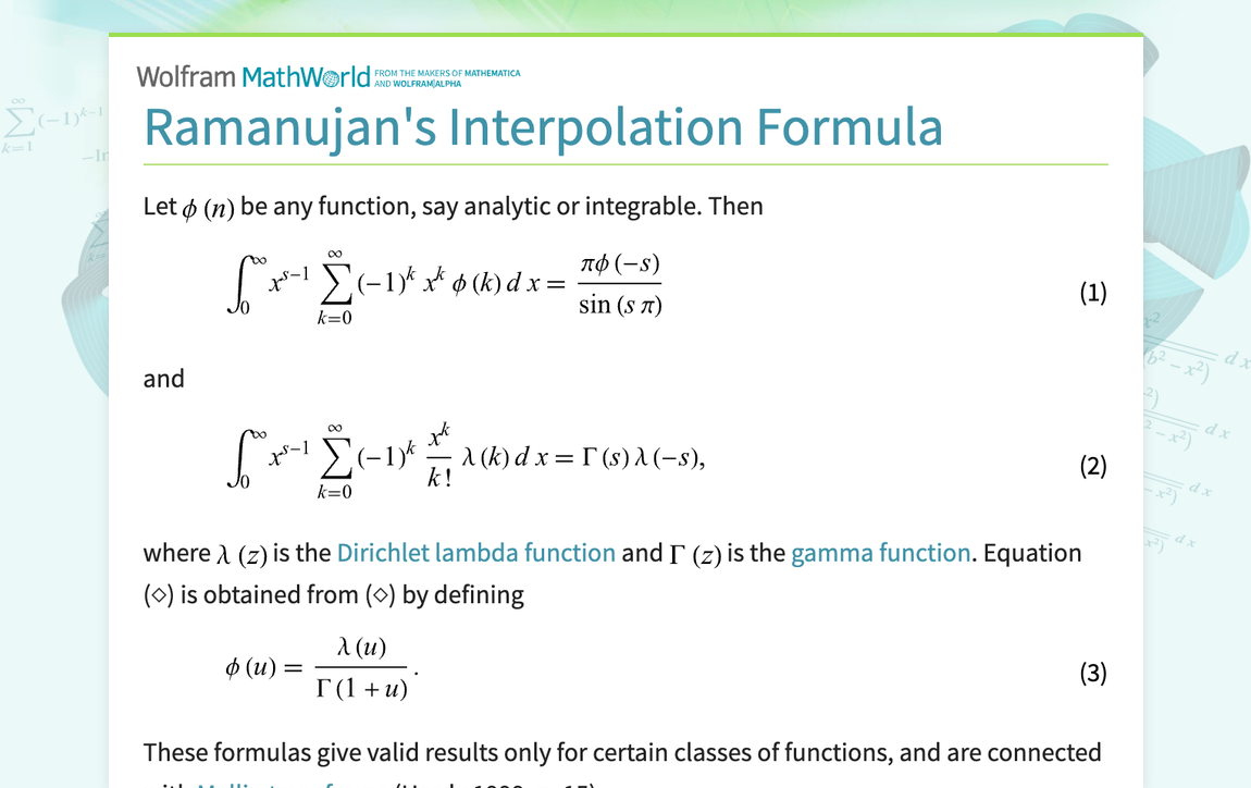Formulas De Ramanujan
