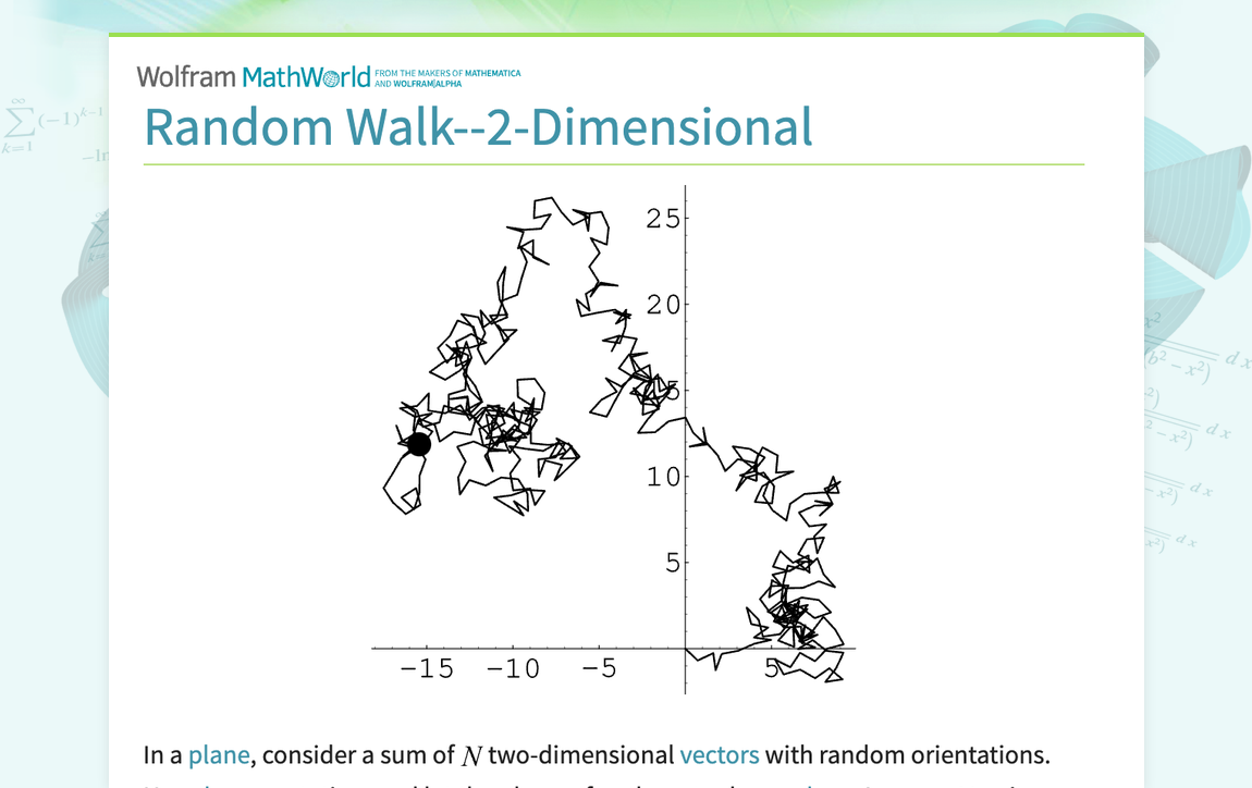 Random Walk--2-Dimensional -- from Wolfram MathWorld