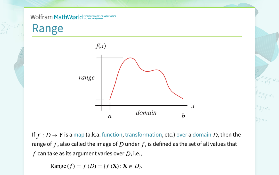 Range -- from Wolfram MathWorld