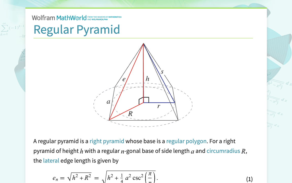 What Is A Pyramid In Math Intersection Of Two Known Triangles: Planet