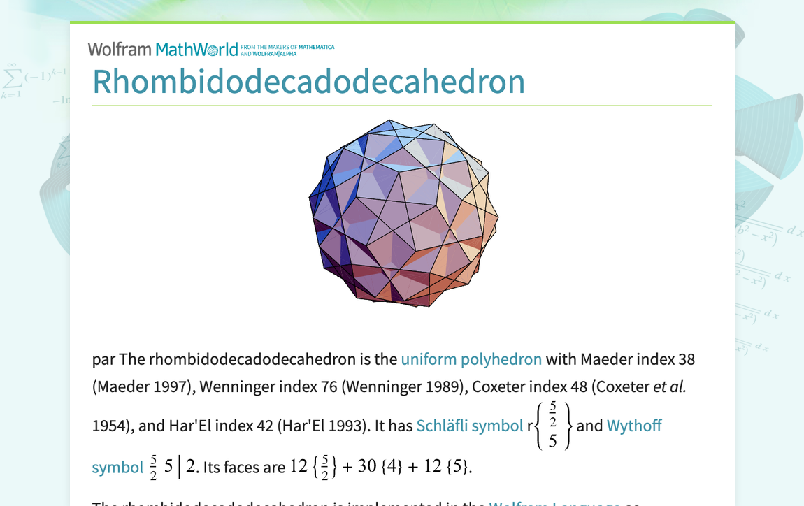 Rhombidodecadodecahedron -- from Wolfram MathWorld