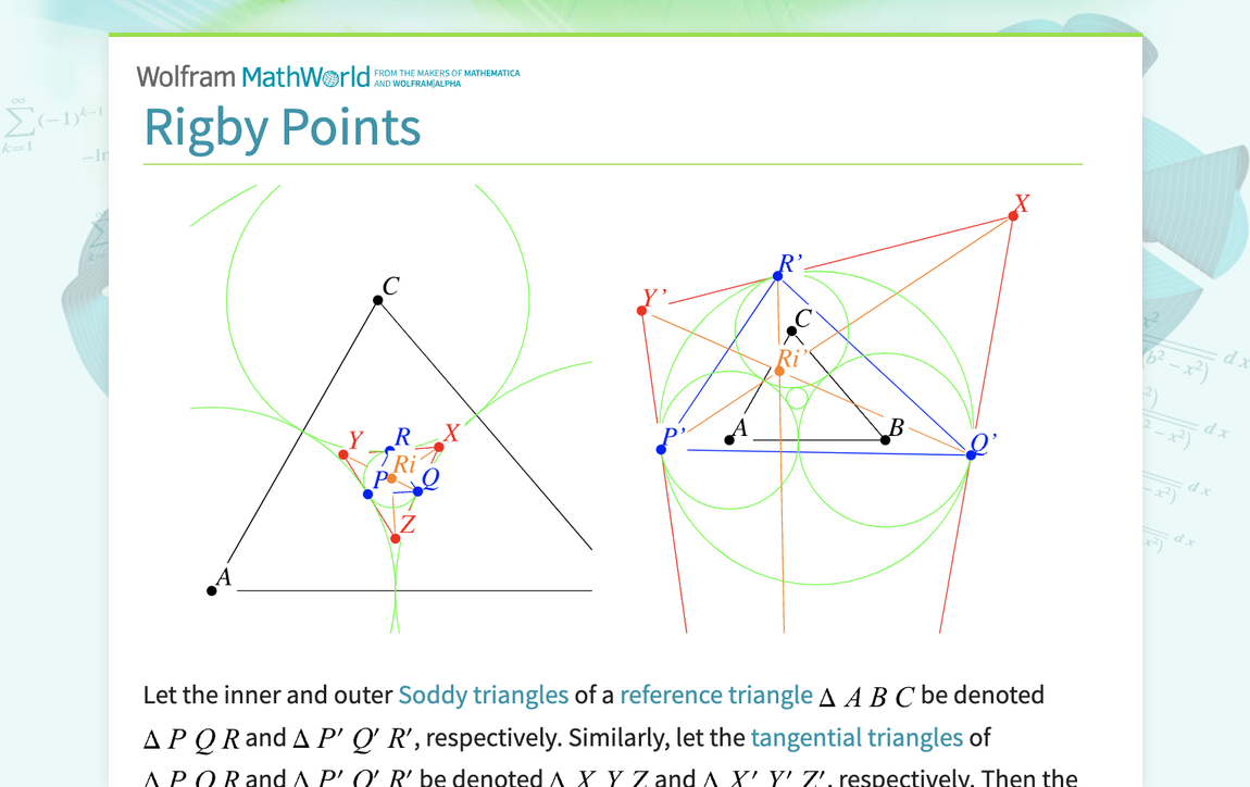 Rigby Points -- from Wolfram MathWorld