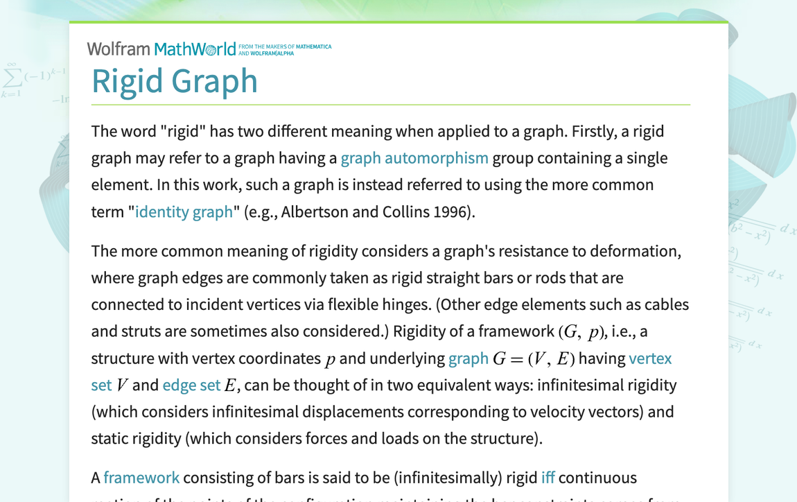 Rigid Graph -- from Wolfram MathWorld