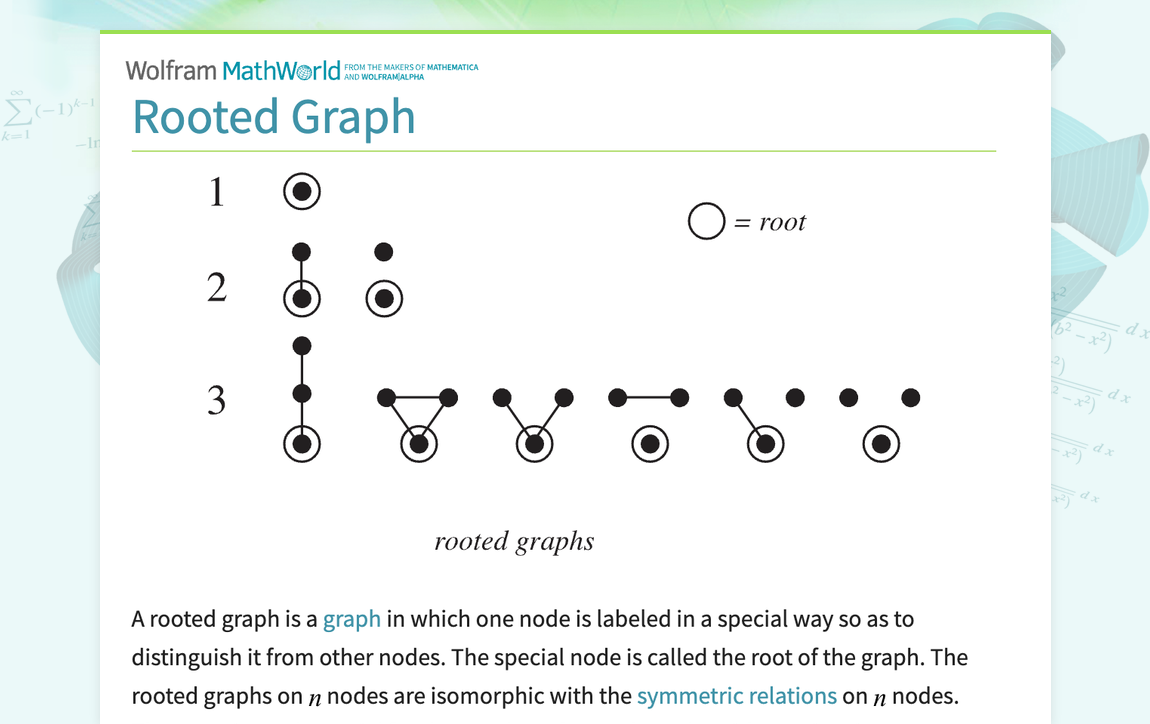 Rooted Graph -- From Wolfram Mathworld