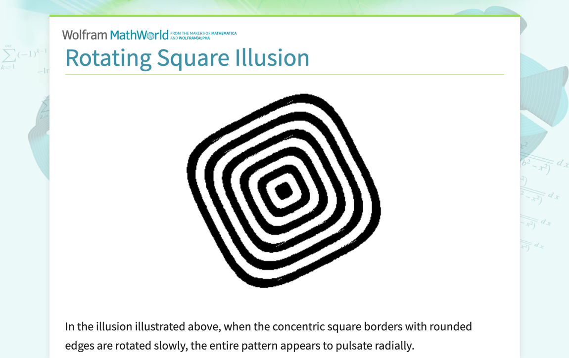 Rotating Square Illusion -- from Wolfram MathWorld