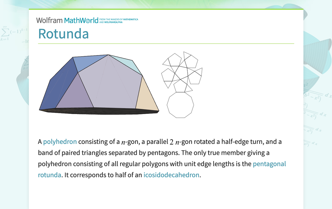 Rotunda -- from Wolfram MathWorld