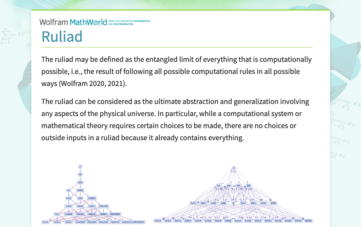 Ruliad -- from Wolfram MathWorld