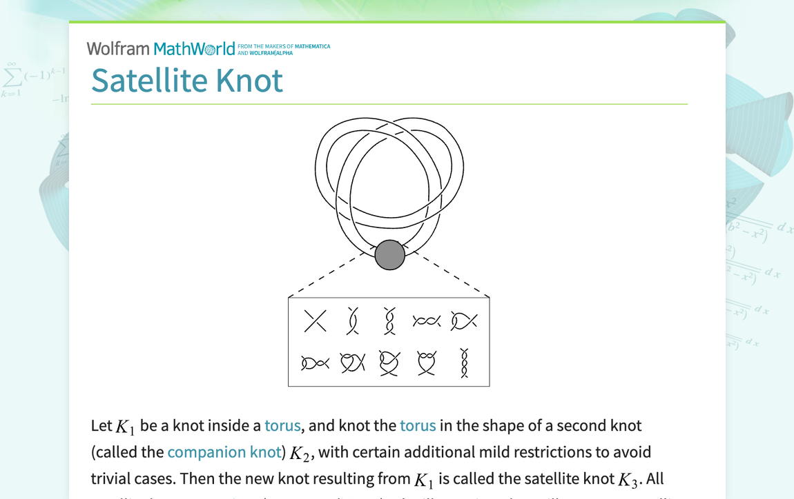 Satellite Knot -- from Wolfram MathWorld