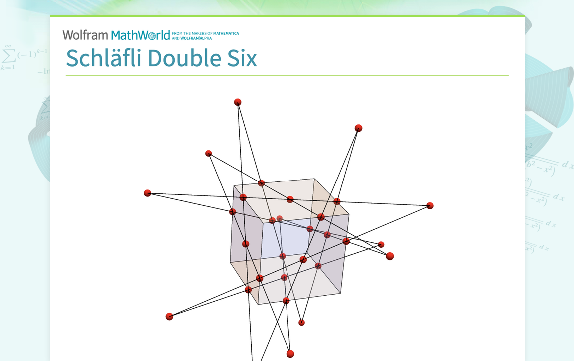 Schläfli Double Six -- from Wolfram MathWorld