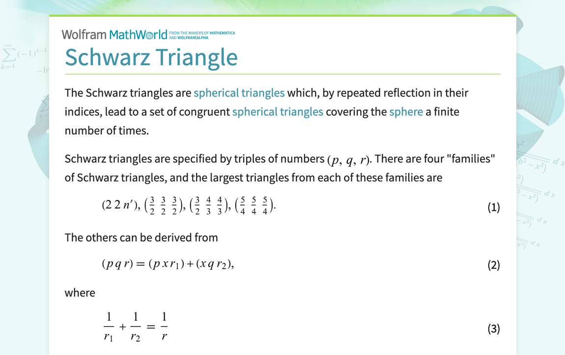 Schwarz Triangle -- from Wolfram MathWorld