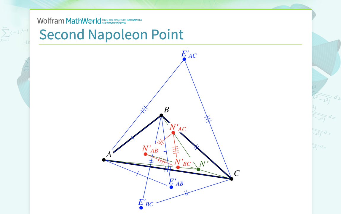 Second Napoleon Point -- from Wolfram MathWorld