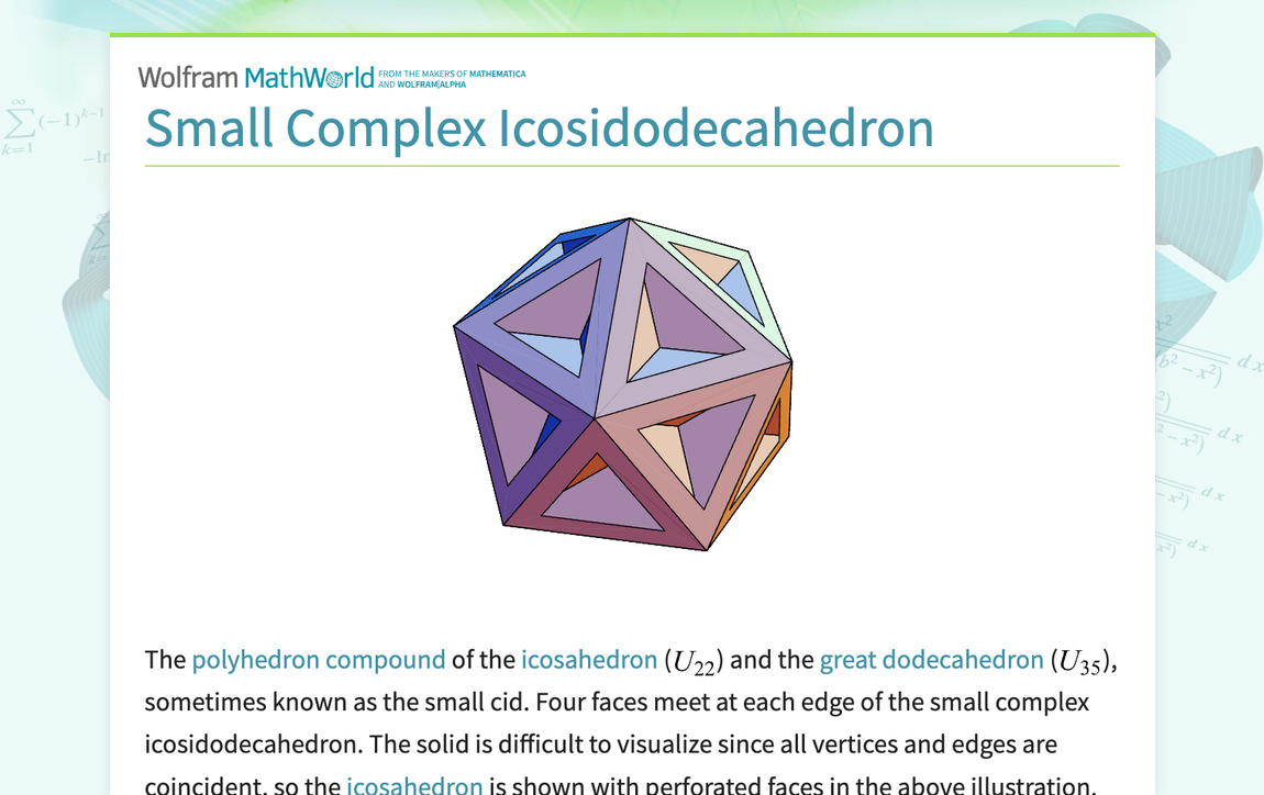 Small Complex Icosidodecahedron -- from Wolfram MathWorld