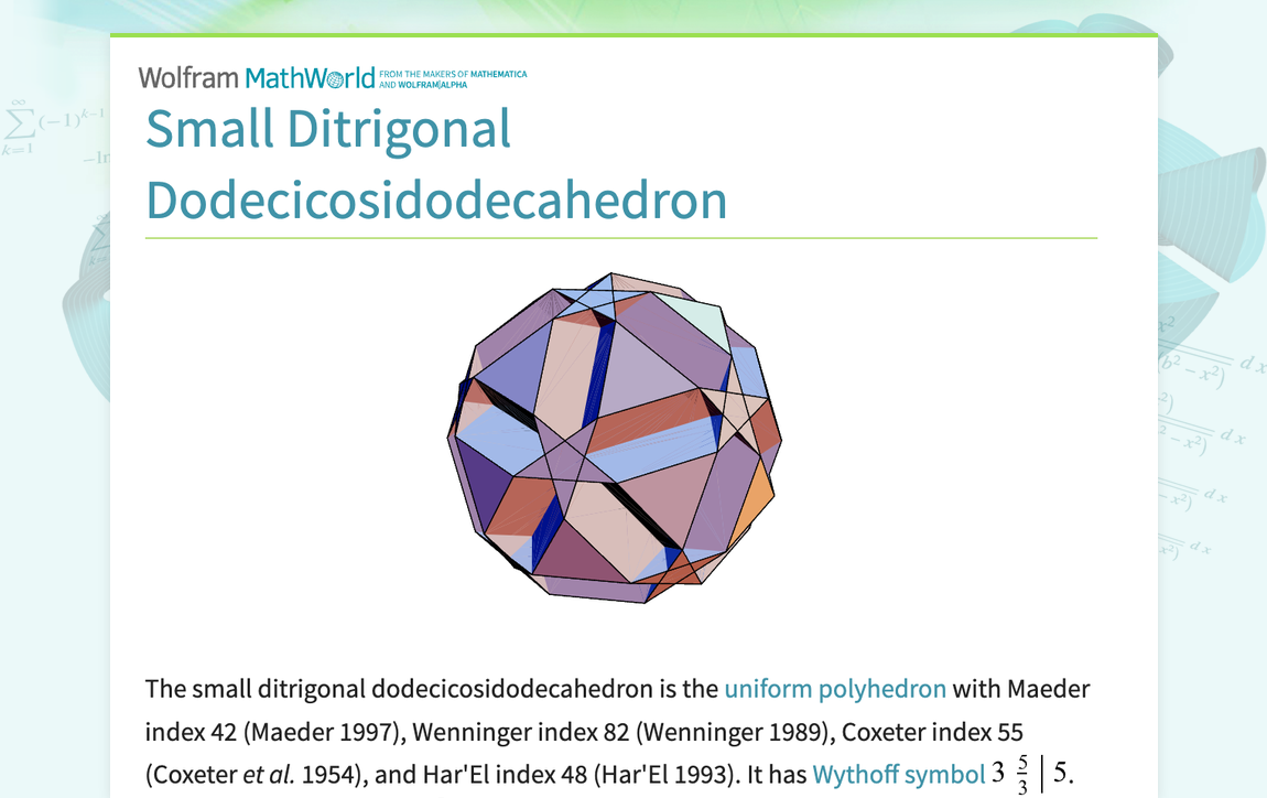 Small Ditrigonal Dodecicosidodecahedron -- from Wolfram MathWorld