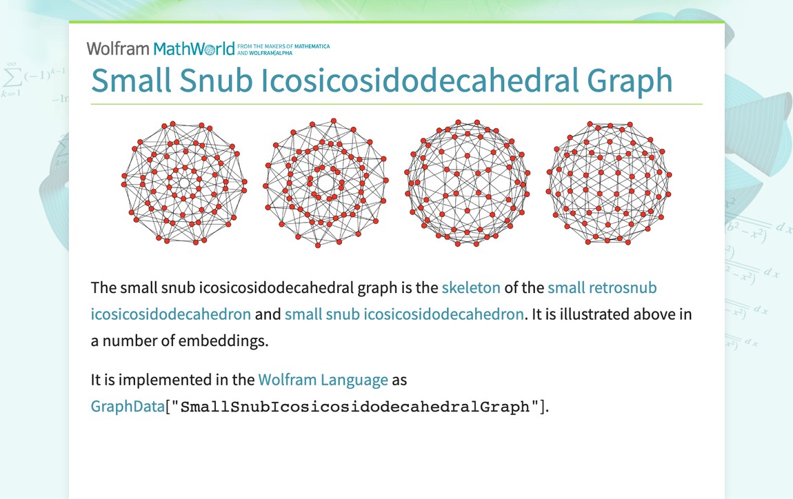 Small Snub Icosicosidodecahedral Graph -- from Wolfram MathWorld