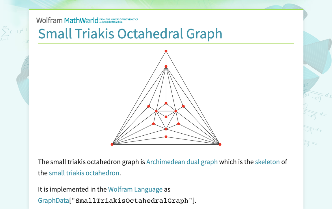 Small Triakis Octahedral Graph -- from Wolfram MathWorld