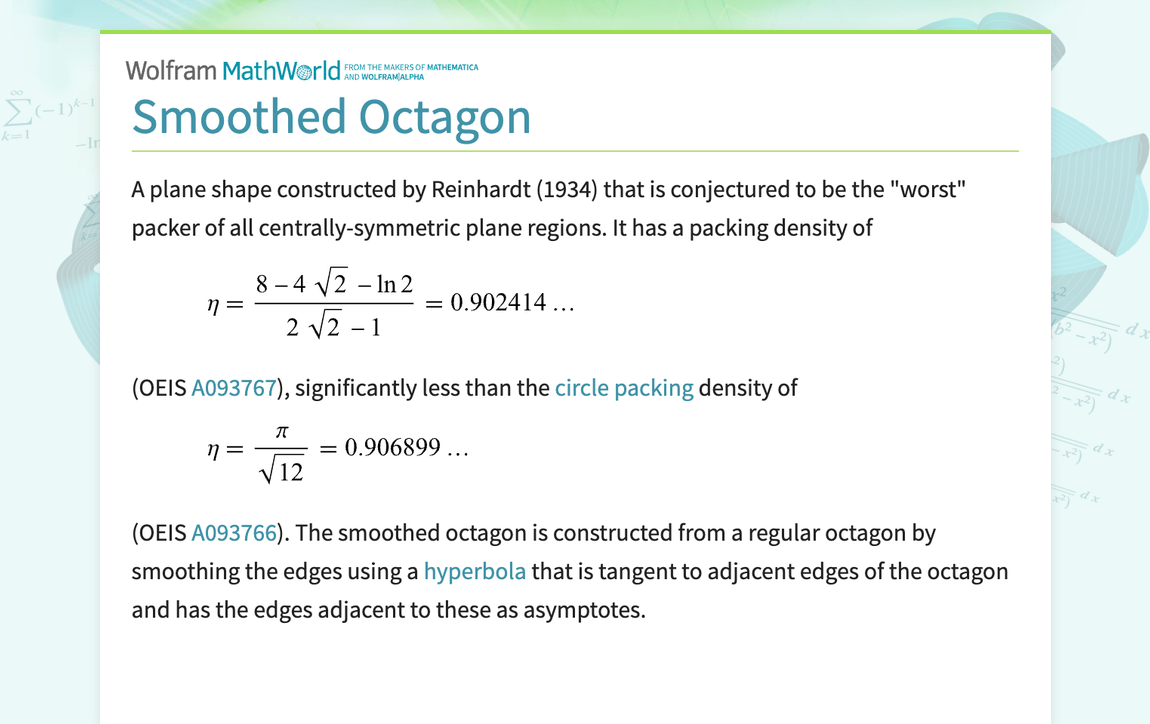 Smoothed Octagon -- from Wolfram MathWorld