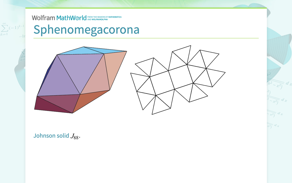 Sphenomegacorona -- from Wolfram MathWorld
