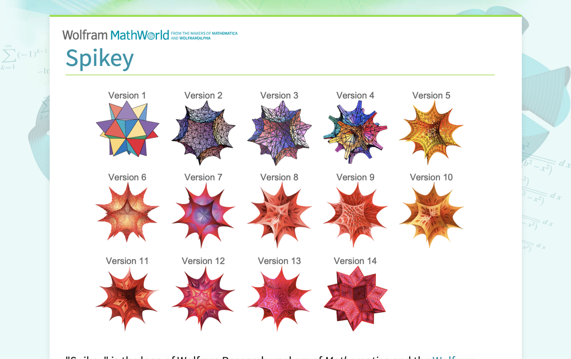 Spikey -- from Wolfram MathWorld