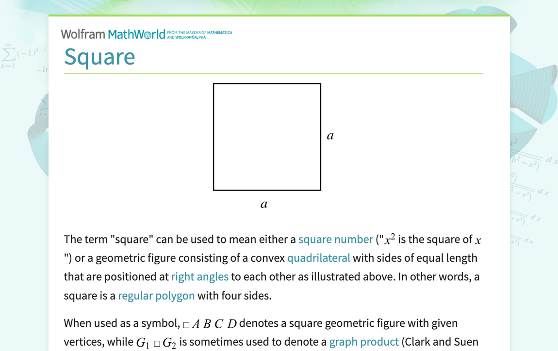 Square -- from Wolfram MathWorld