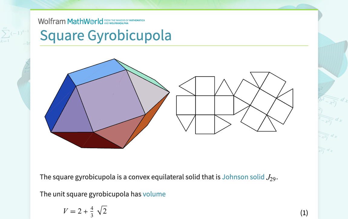 Square Gyrobicupola -- from Wolfram MathWorld
