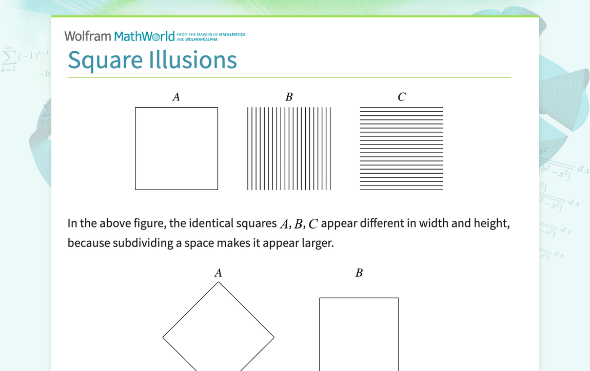 Square Illusions -- from Wolfram MathWorld