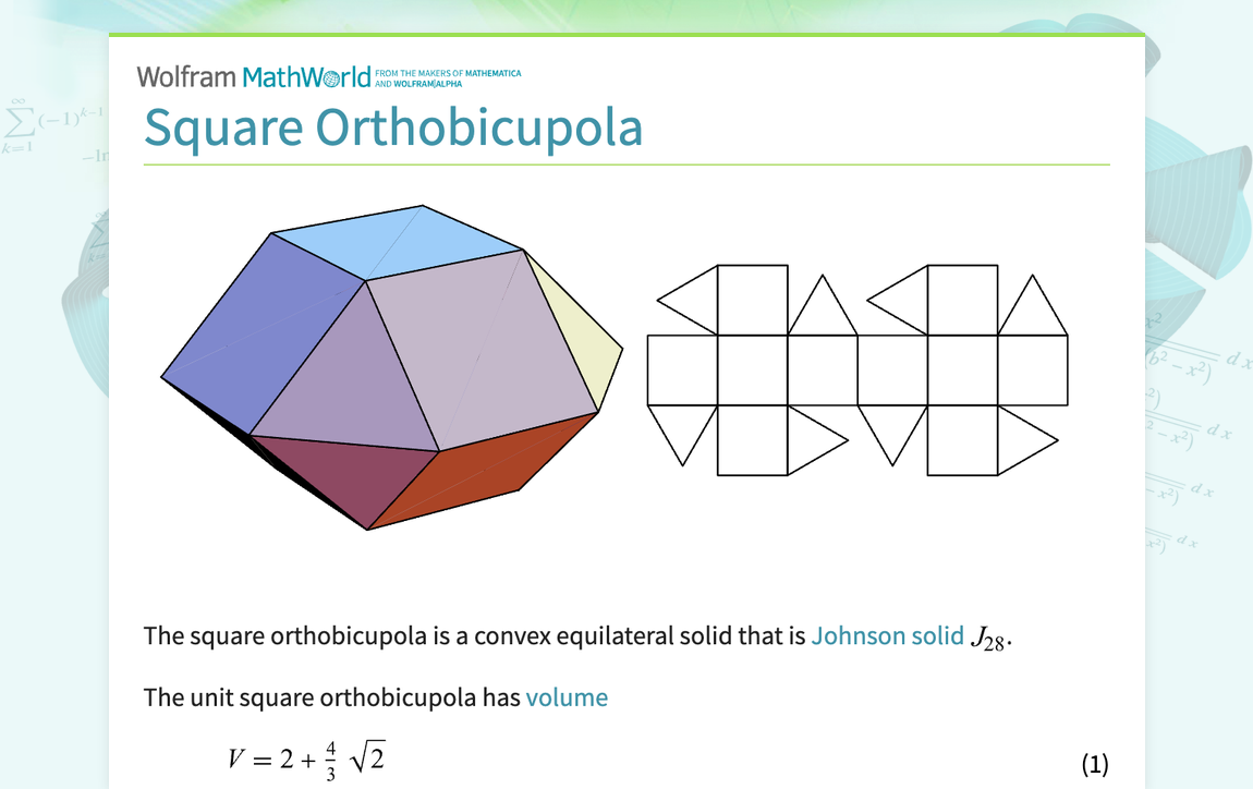 Square Orthobicupola -- from Wolfram MathWorld