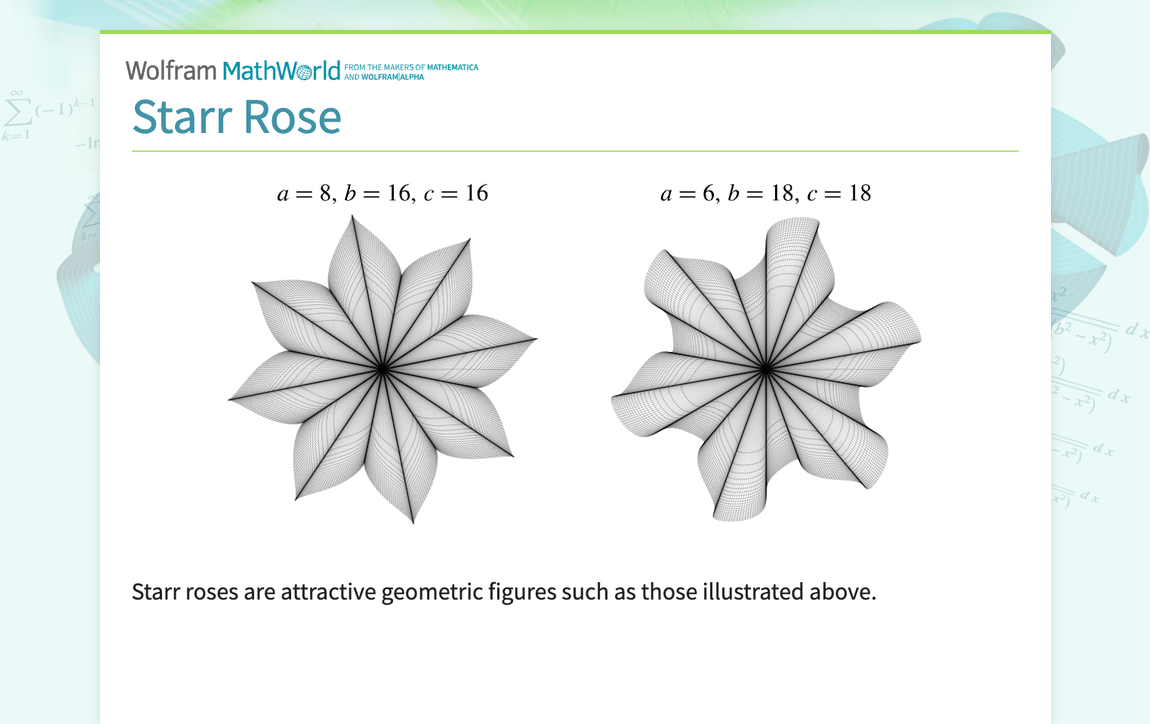 Starr Rose -- from Wolfram MathWorld