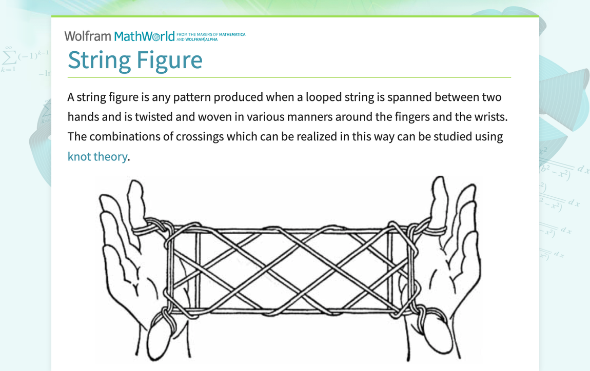 String Figure -- from Wolfram MathWorld