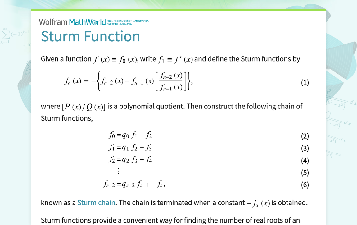 Sturm Function -- from Wolfram MathWorld