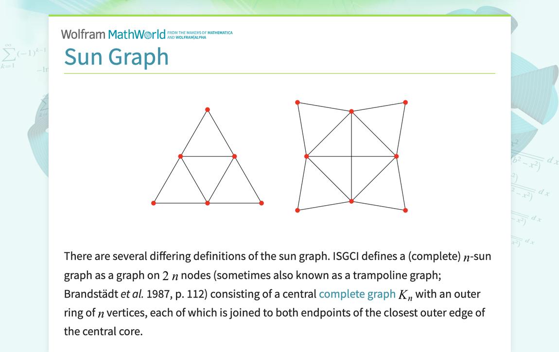 Sun Graph -- from Wolfram MathWorld