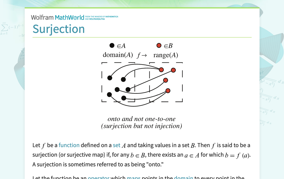 Surjection -- from Wolfram MathWorld