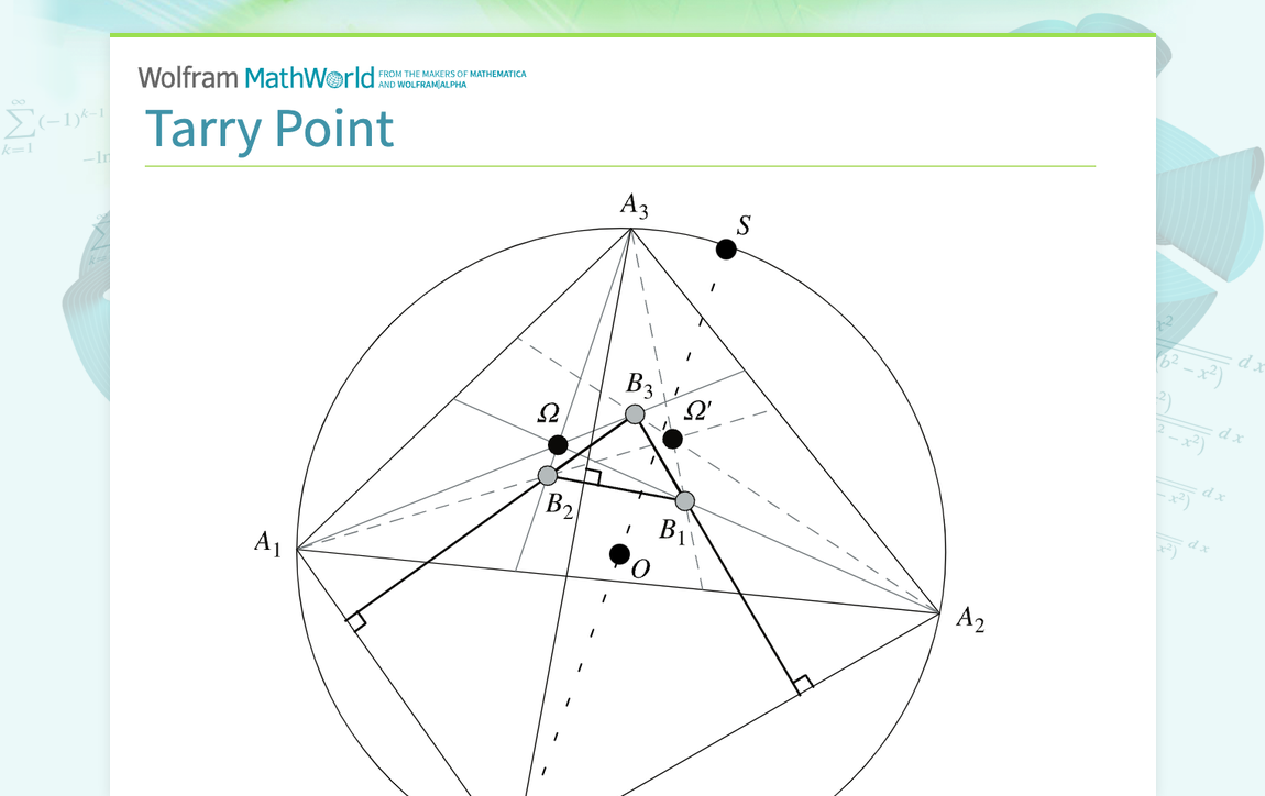 Tarry Point -- from Wolfram MathWorld