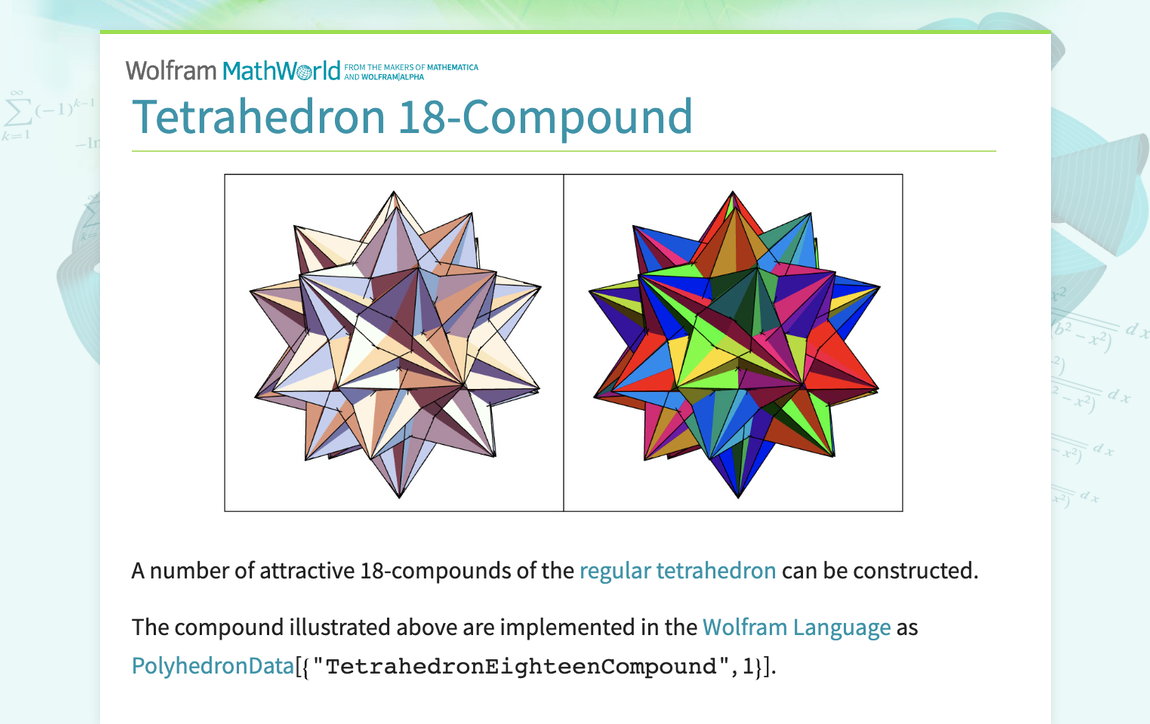 Tetrahedron 18-Compound -- from Wolfram MathWorld