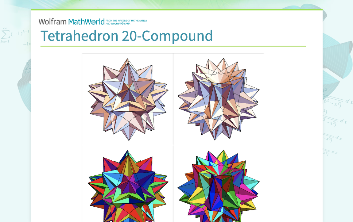 Tetrahedron 20-Compound -- from Wolfram MathWorld